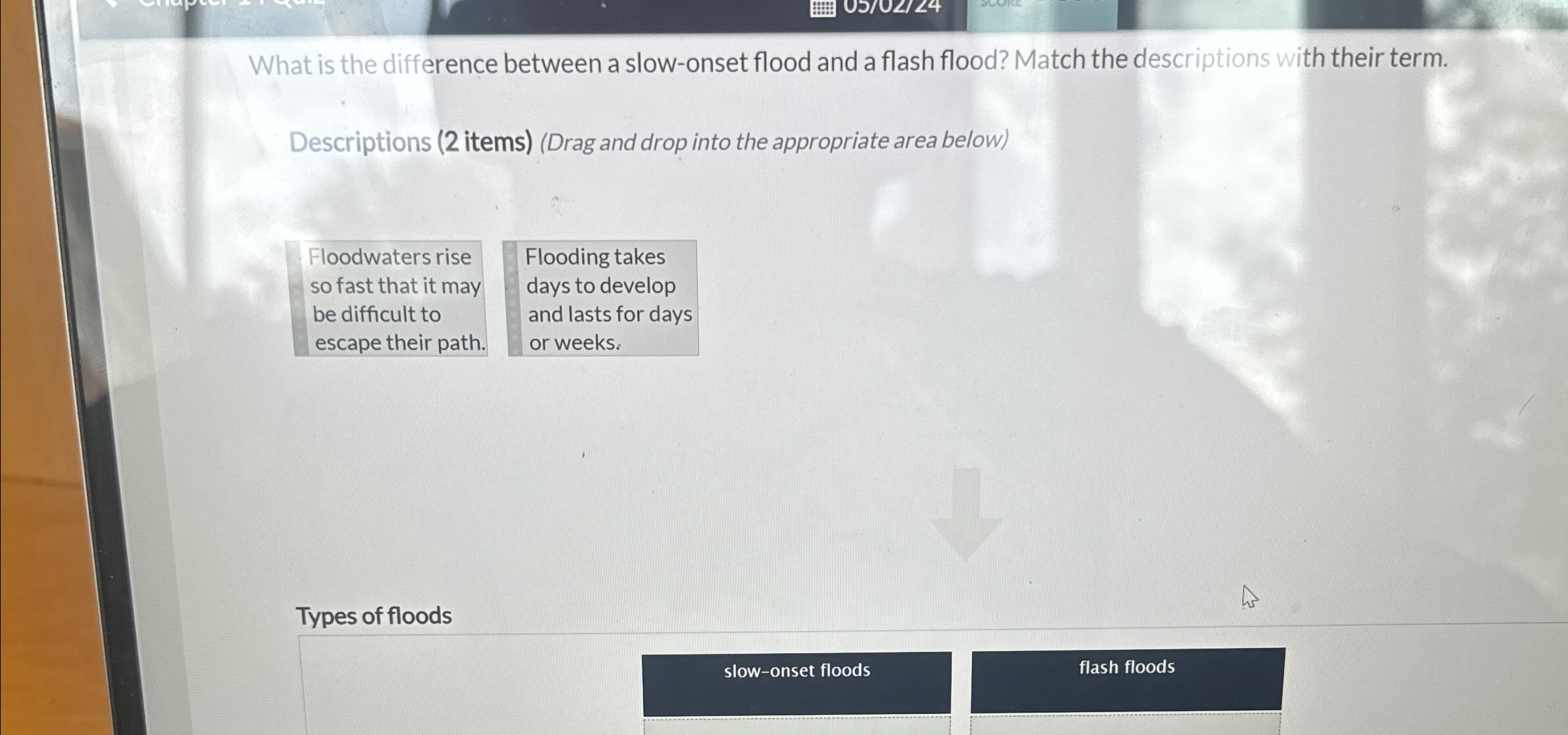 Solved What is the difference between a slow-onset flood and | Chegg.com