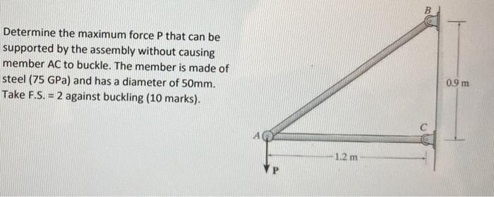Solved Determine the maximum force P that can be supported | Chegg.com