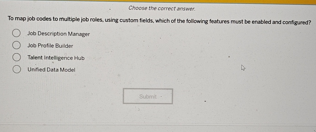 Choose the correct answer.To map job codes to | Chegg.com