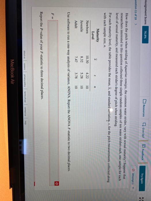 Solved Assignment Score: 76.8% Resources Ex Give Up? | Chegg.com