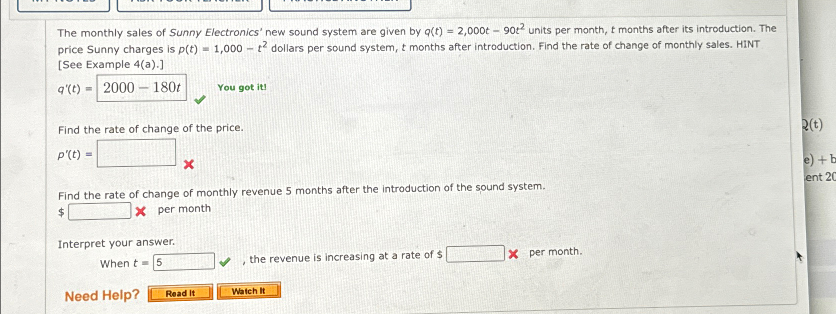 Solved The monthly sales of Sunny Electronics' new sound | Chegg.com