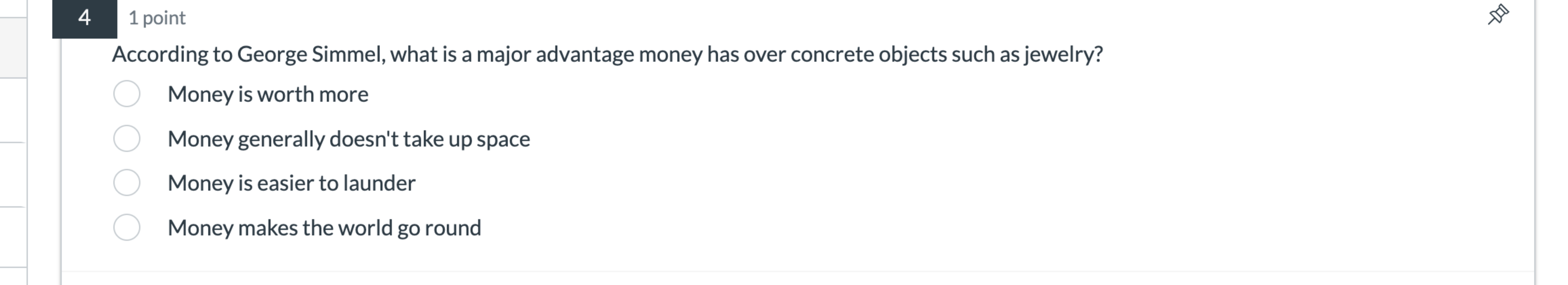 Solved code class="asciimath">4,1 ﻿point According to George | Chegg.com