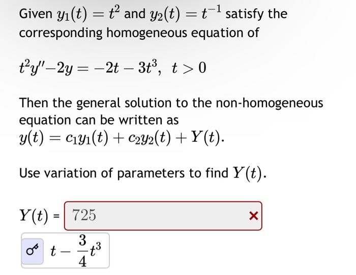 Solved Given y1(x)=x4 satisfies the corresponding | Chegg.com