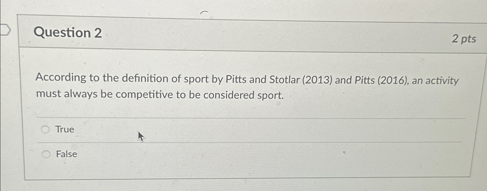 Solved Question 22 ﻿ptsAccording to the definition of sport | Chegg.com