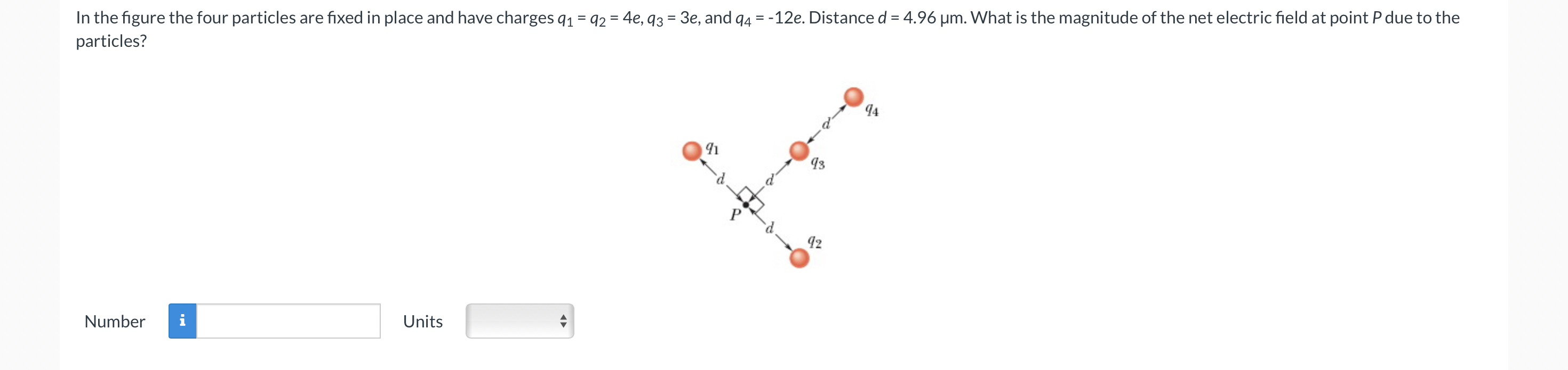 Solved In the figure the four particles are fixed in place | Chegg.com