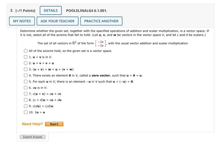 Solved Determine whether the given set, together with the | Chegg.com