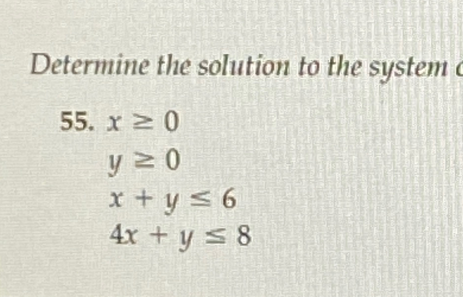Solved Determine the solution to the system]≥[0 | Chegg.com