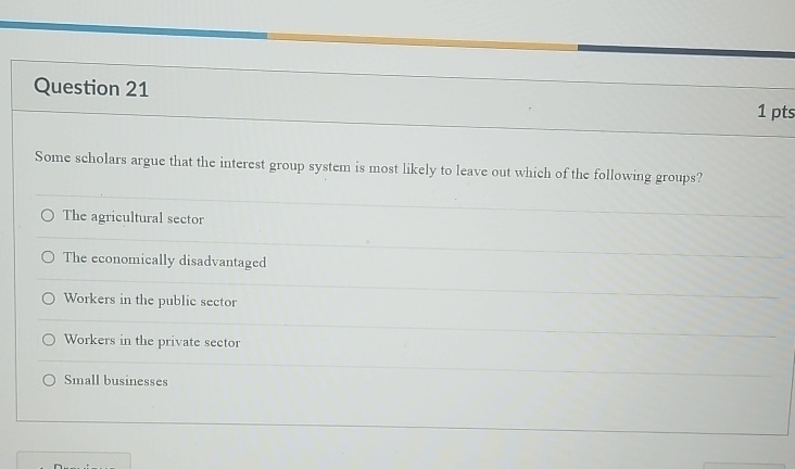 Solved Question 21Some scholars argue that the interest | Chegg.com