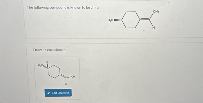 Solved explain the source of it chirality.a) the compound is | Chegg.com