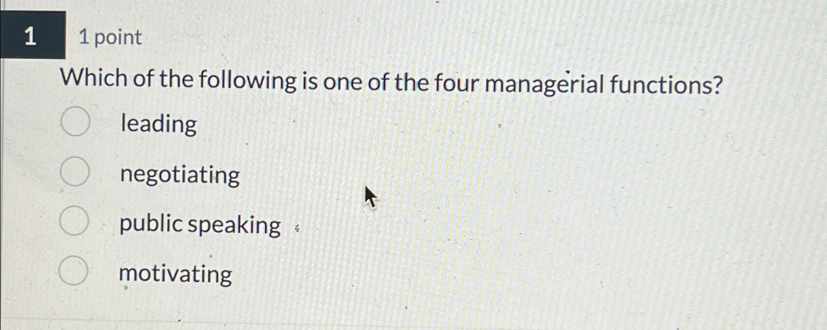 Solved 11 ﻿pointWhich of the following is one of the four | Chegg.com