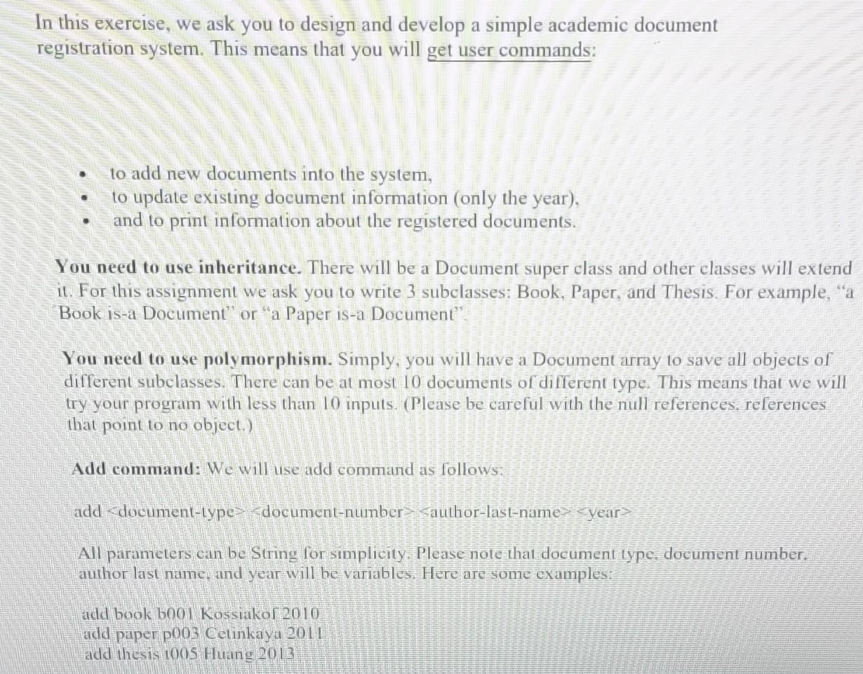 Solved In this exercise, we ask you to design and develop a | Chegg.com