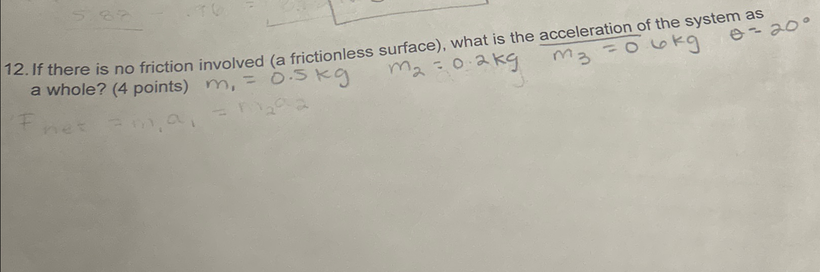 Solved If there is no friction involved (a frictionless | Chegg.com