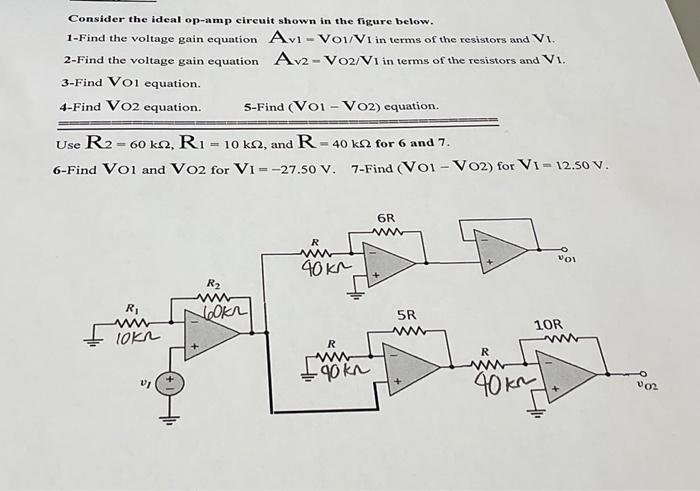 Solved Consider the ideal op-amp circuit shown in the nigure | Chegg.com