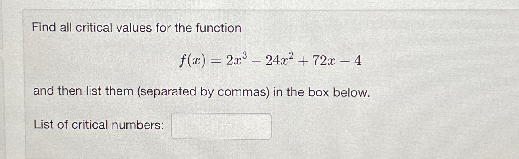 Solved Find all critical values for the | Chegg.com
