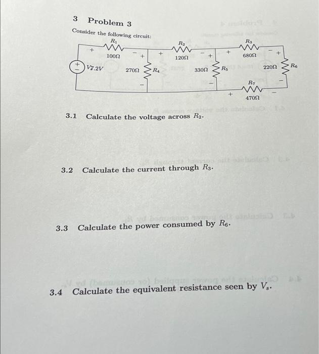 Solved 3 Problem 3 Consider the foll.... 3.1 Calculate the | Chegg.com