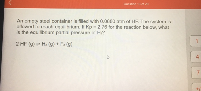 Solved Question 13 of 20 An empty steel container is filled | Chegg.com
