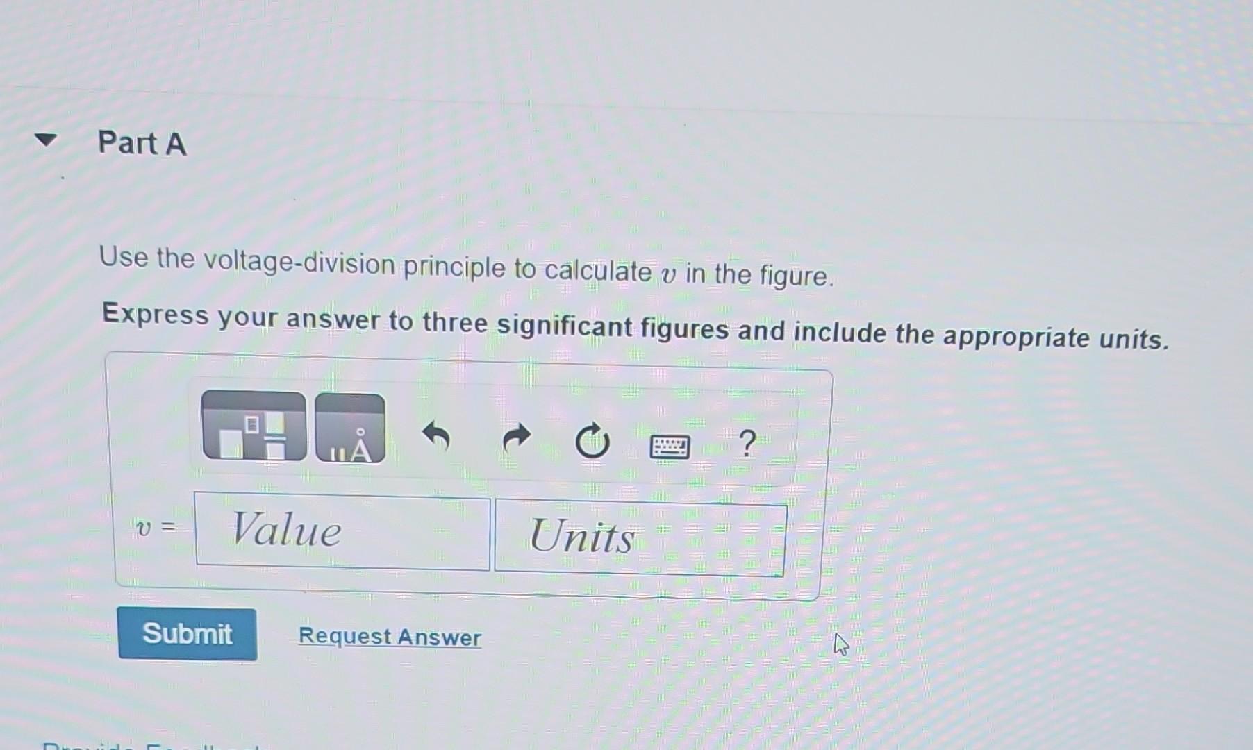 Solved Use the voltage-division principle to calculate v in | Chegg.com