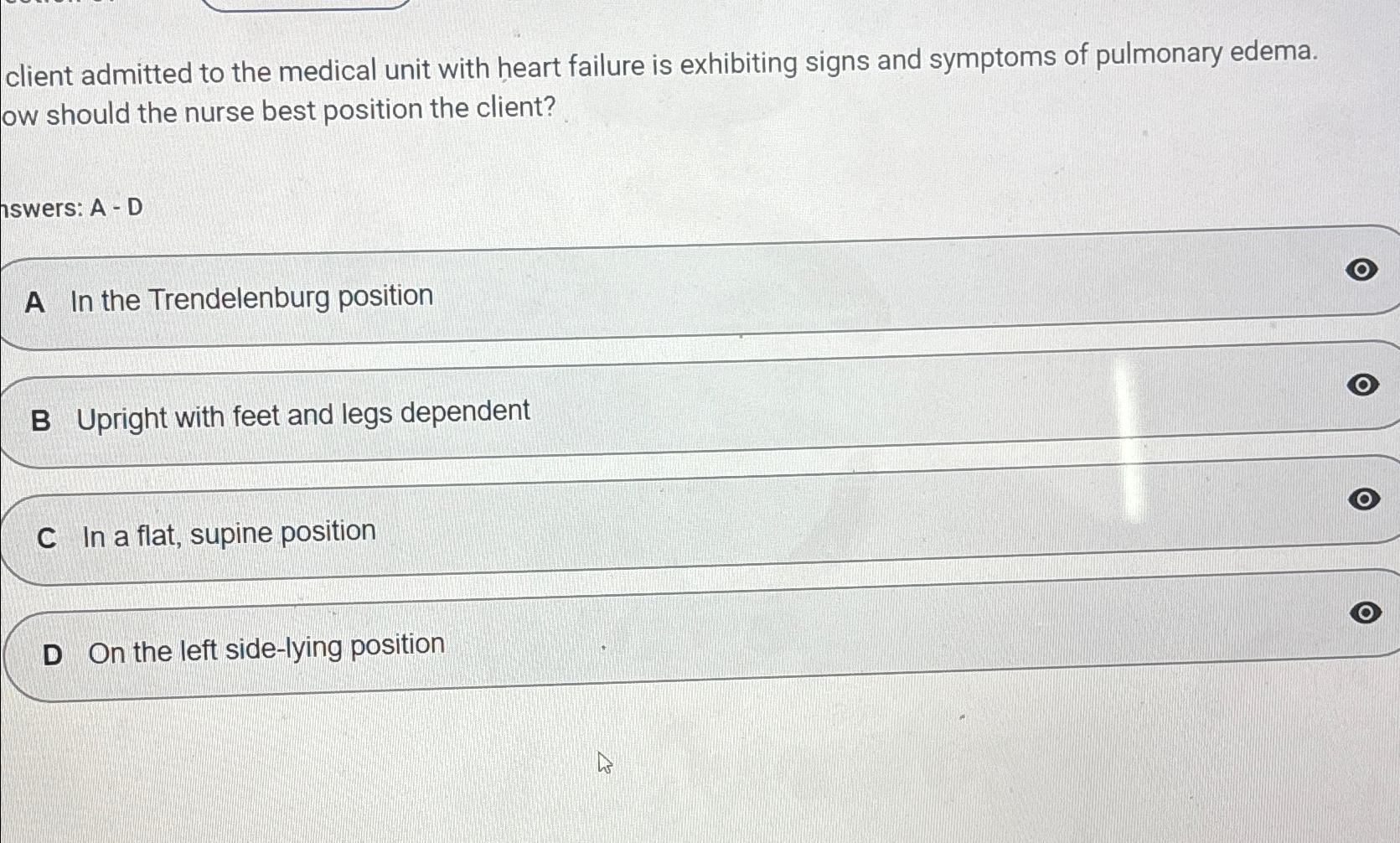 Solved client admitted to the medical unit with heart | Chegg.com