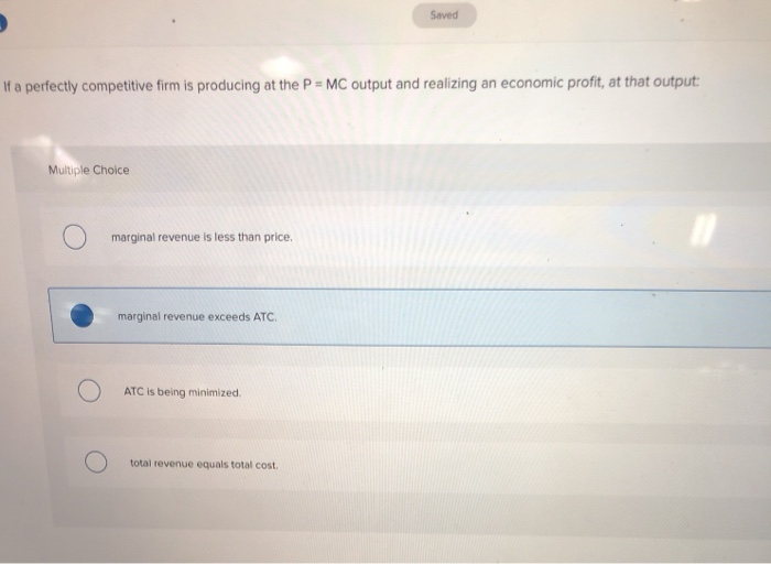 Solved At the profit-maximizing output, total fixed cost MC | Chegg.com