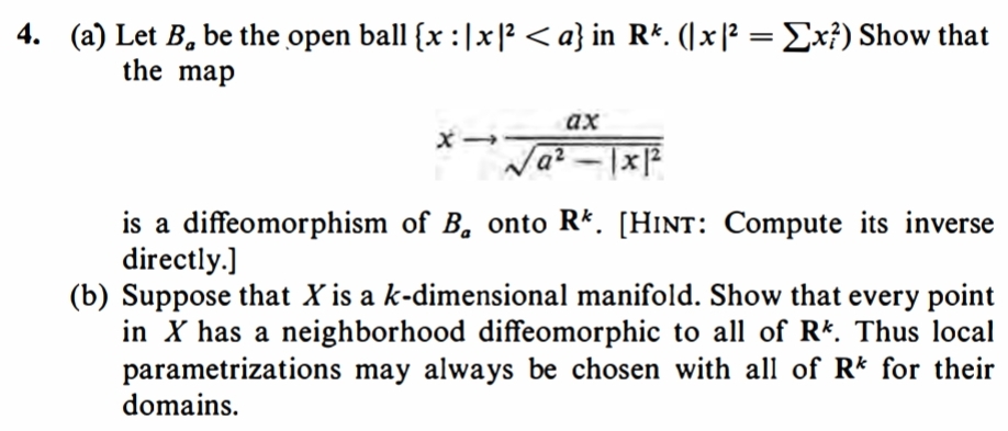 Solved (a) ﻿Let Ba ﻿be the open ball )=(∑??xi2 | Chegg.com