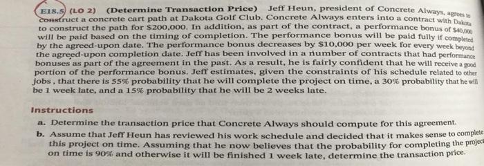 Solved E18.5) (LO 2) (Determine Transaction Price) Jeff | Chegg.com