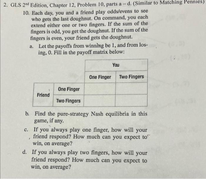 Solved a 2. GLS 2nd Edition, Chapter 12, Problem 10, parts a | Chegg.com