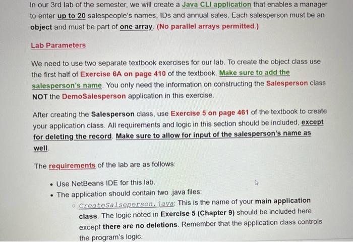 Solved In our 3rd lab of the semester, we will create a Java | Chegg.com