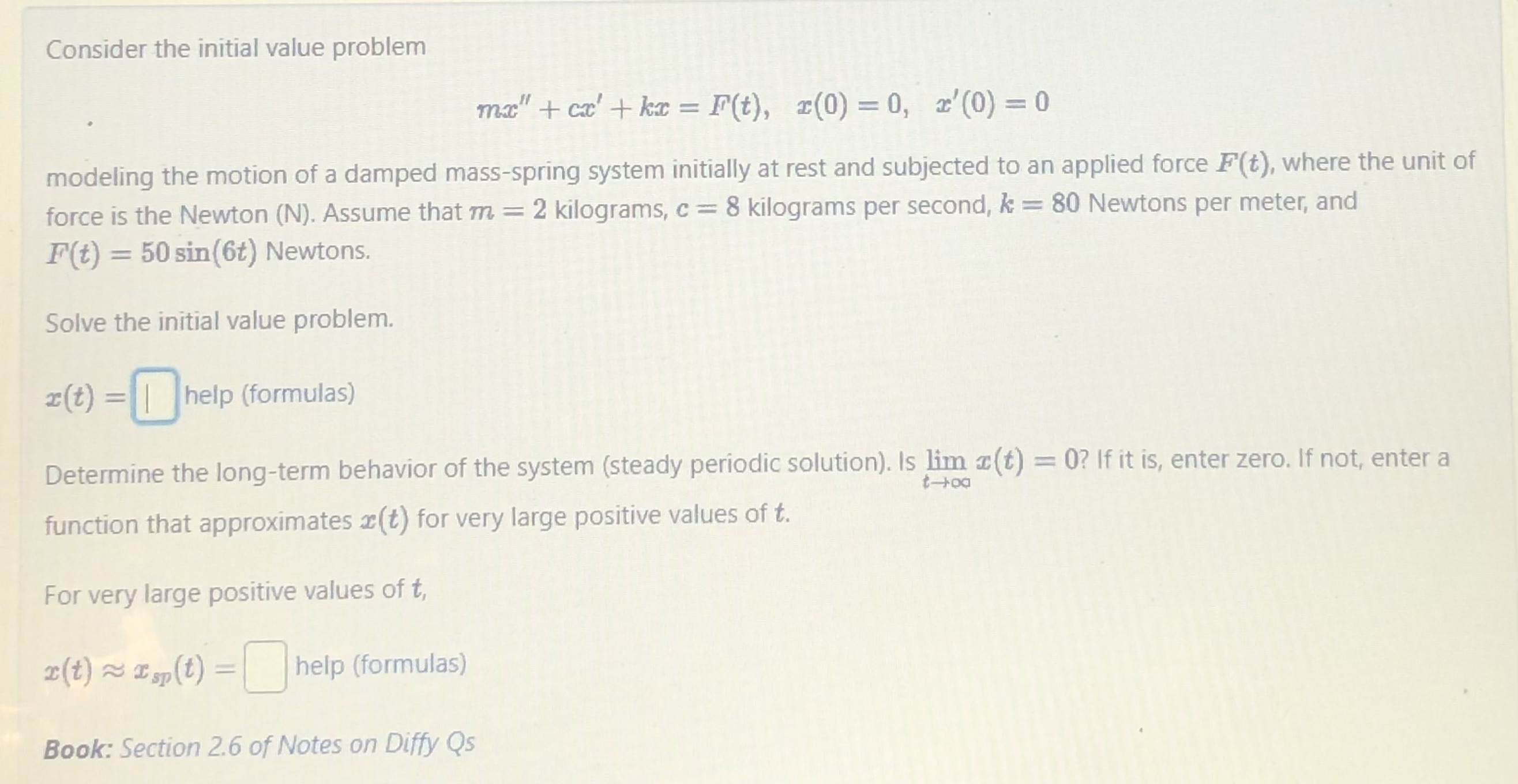 Solved Consider the initial value | Chegg.com