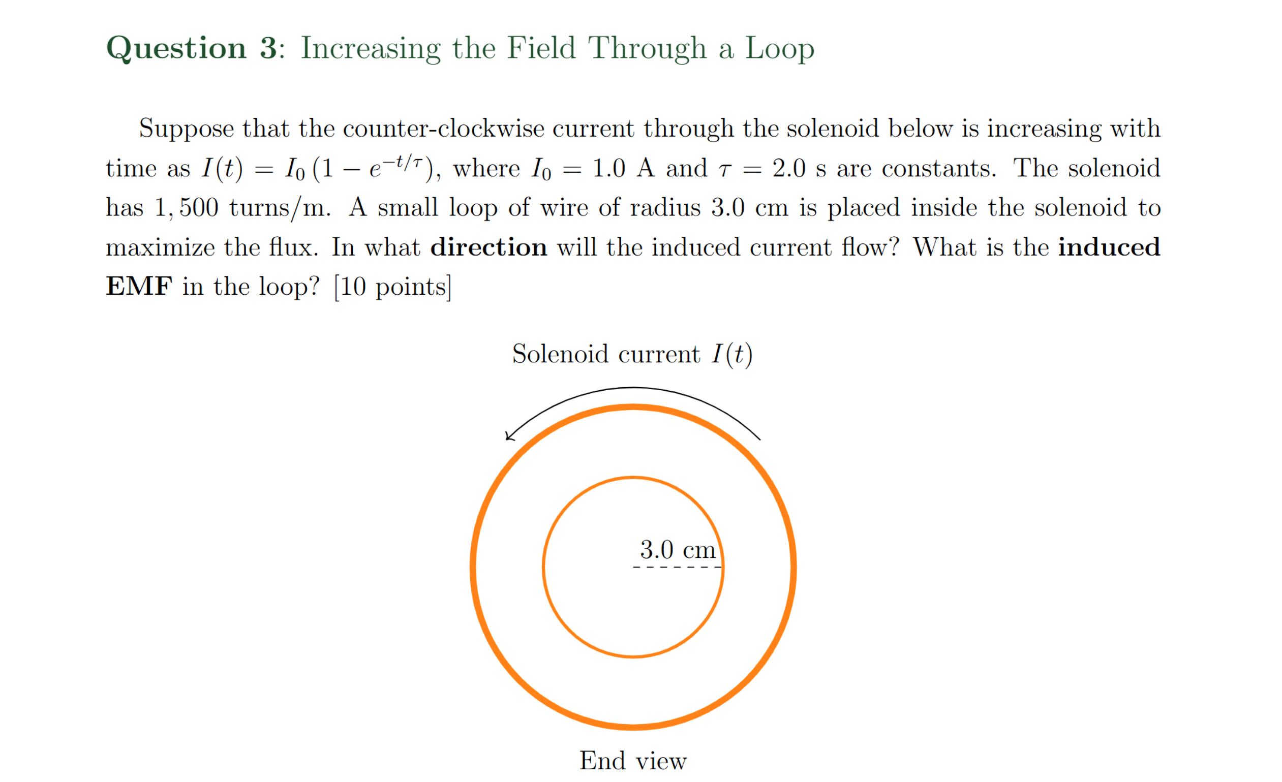 Solved Suppose that the counter-clockwise current through | Chegg.com