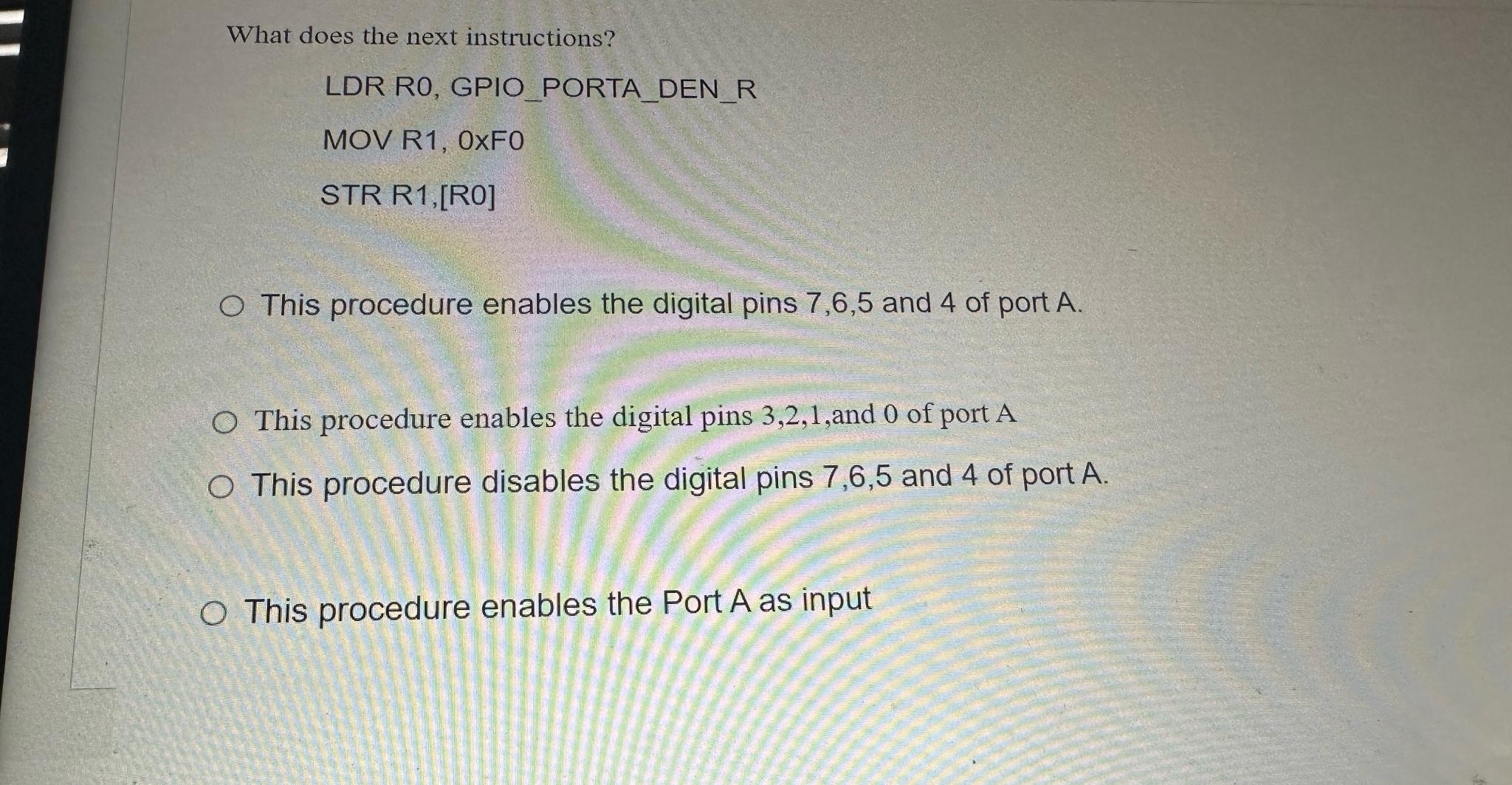 Solved What does the next instructions?LDR RO, | Chegg.com