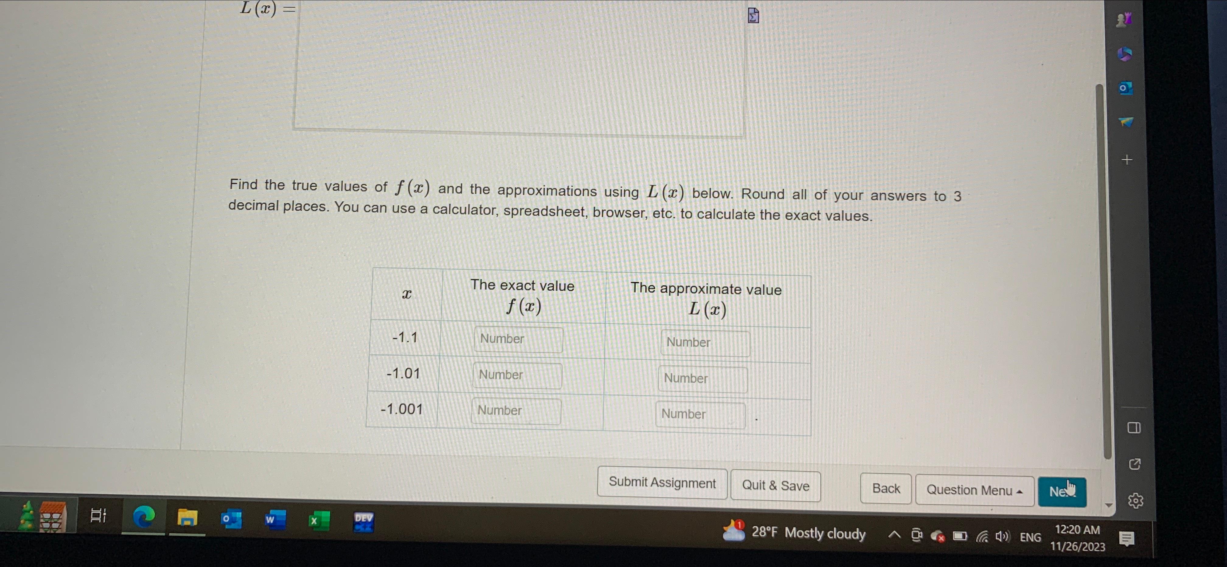 Solved Find The Linearization Of The Function