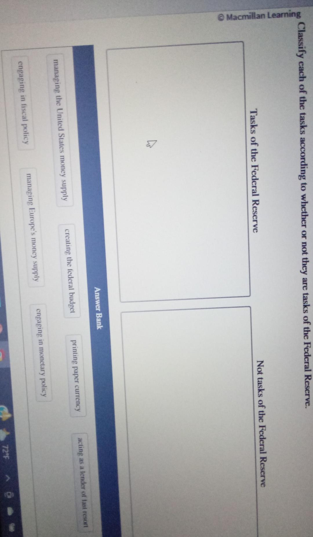 Solved Classify each of the tasks according to whether or | Chegg.com