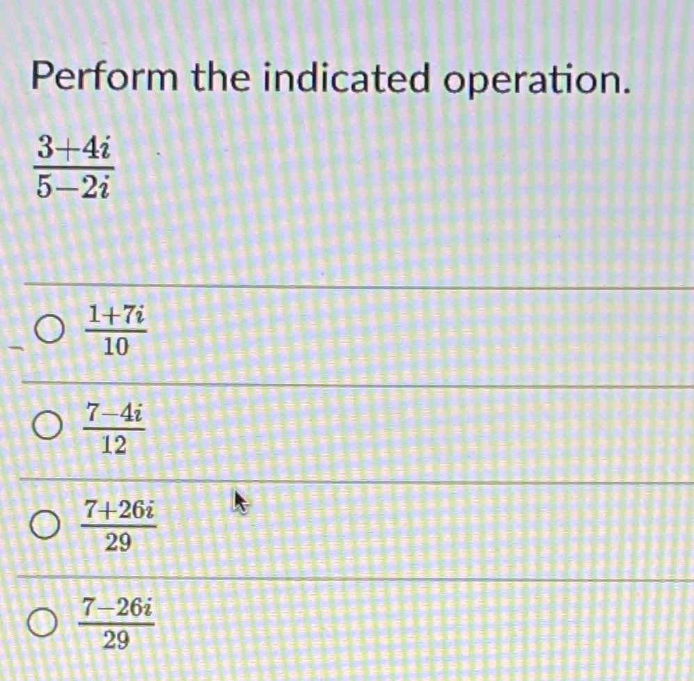 Solved Perform the indicated | Chegg.com
