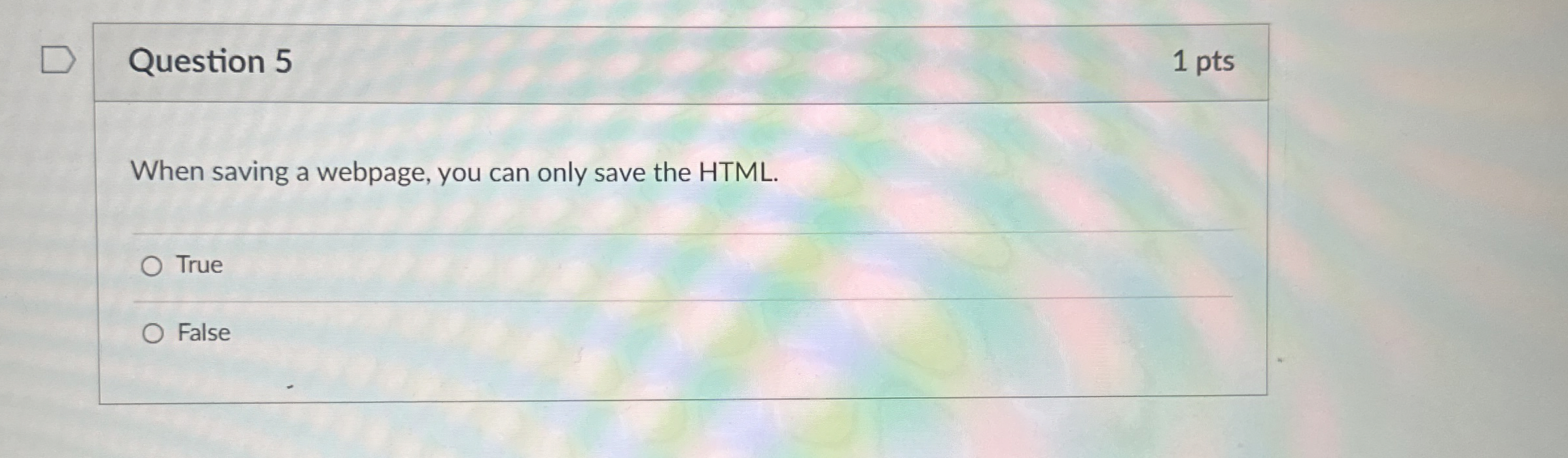 Solved Question 51 ﻿ptsWhen saving a webpage, you can only | Chegg.com
