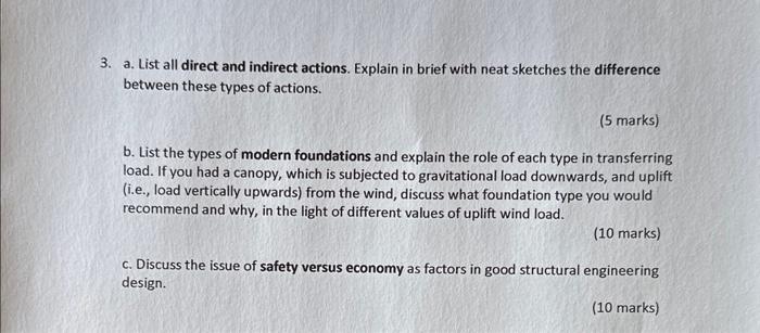 Solved 3. a. List all direct and indirect actions. Explain | Chegg.com