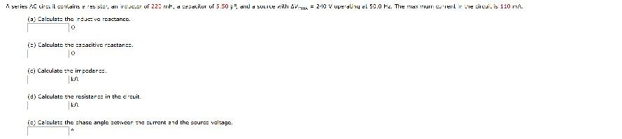 Solved Series AC circuilcolairs us, an ineer of 22 rot, a | Chegg.com