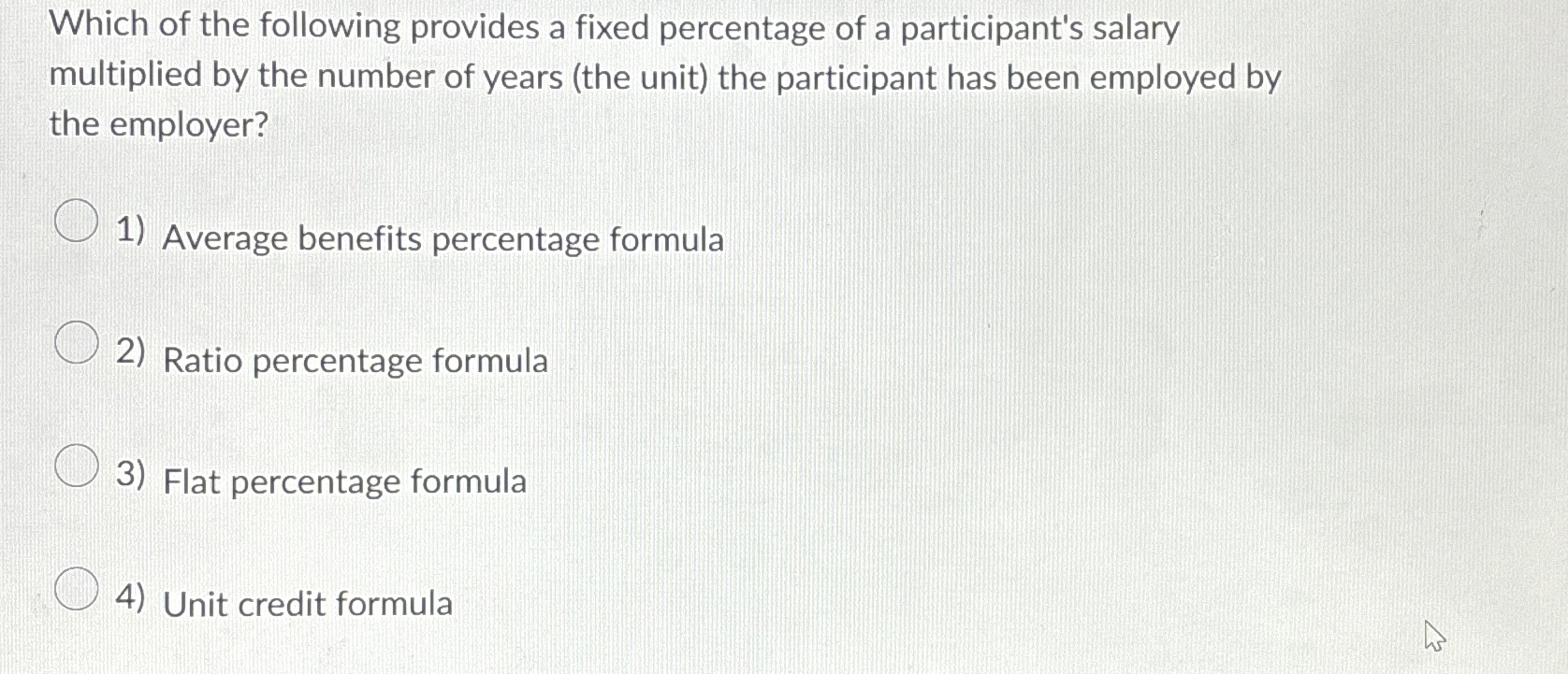 Solved Which of the following provides a fixed percentage of | Chegg.com