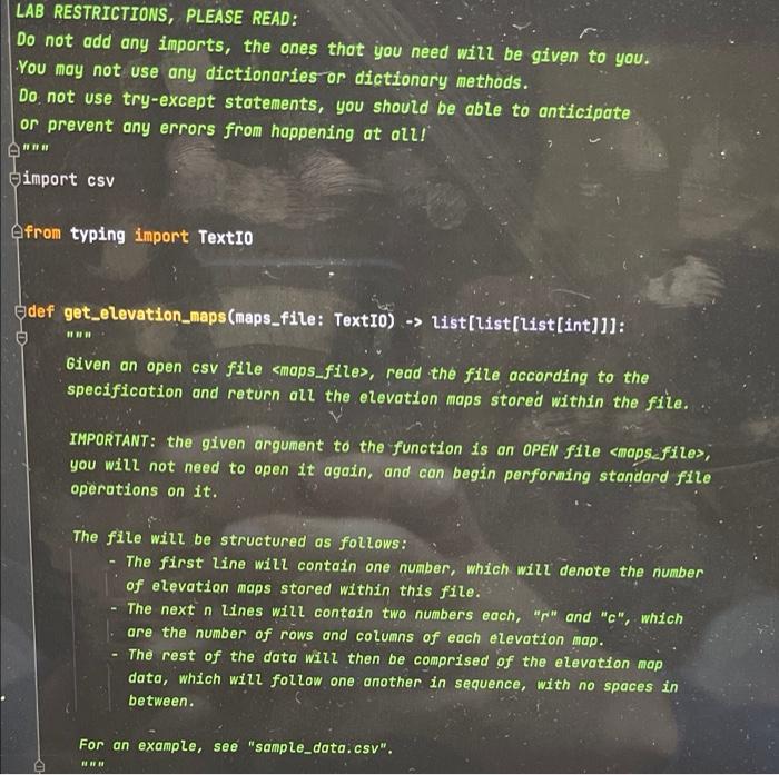The Language Is Python Do Not Use Recursion 