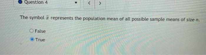 Solved Question 4 > The symbol i represents the population | Chegg.com