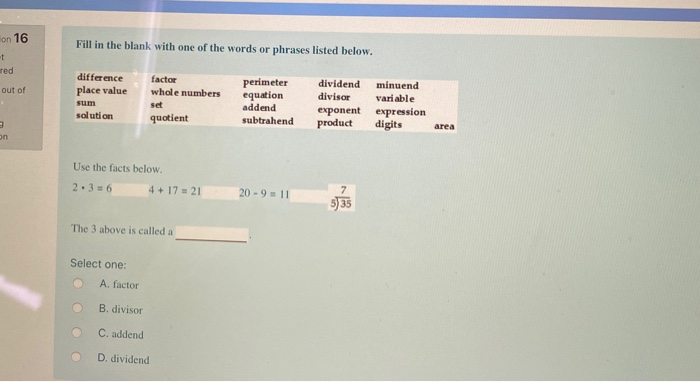 Solved n 16 Fill in the blank with one of the words or | Chegg.com
