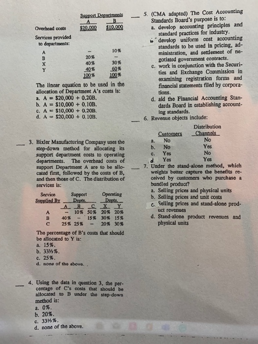 Solved Multiple Choice Select the best answer to each | Chegg.com