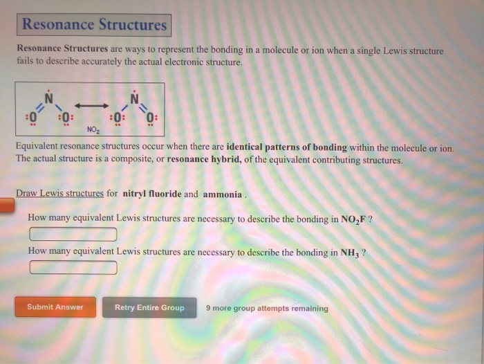 Solved Resonance Structures Resonance Structures are ways to | Chegg.com