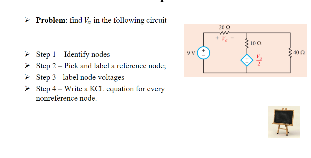 Solved Problem: find Va ﻿in the following circuitStep 1 - | Chegg.com