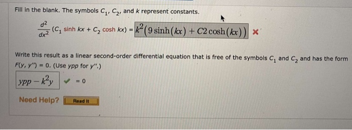 Solved Fill in the blank. The symbols C1, C2, and k | Chegg.com
