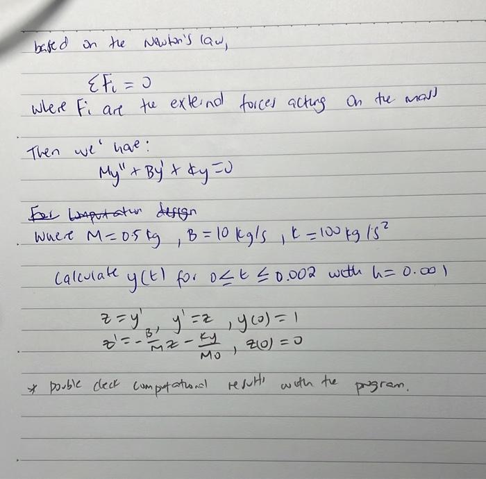 Solved Use the fEM (foward Euler Metwod) to sole the | Chegg.com