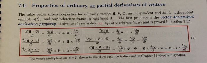 7.6 Properties of ordinary or partial derivatives of | Chegg.com