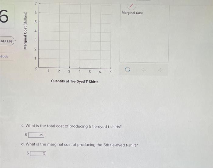 Solved The table below shows Crystal's total cost of | Chegg.com
