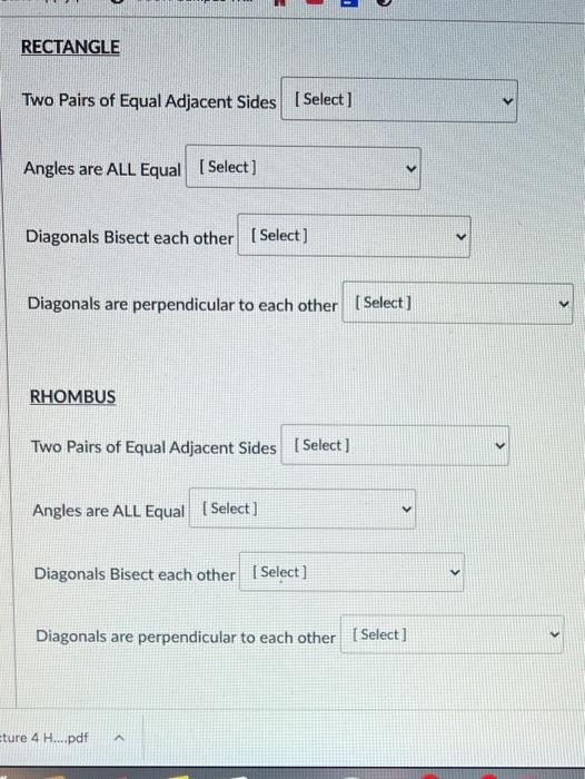 Solved 3 - RECTANGLE Two Pairs of Equal Adjacent Sides | Chegg.com