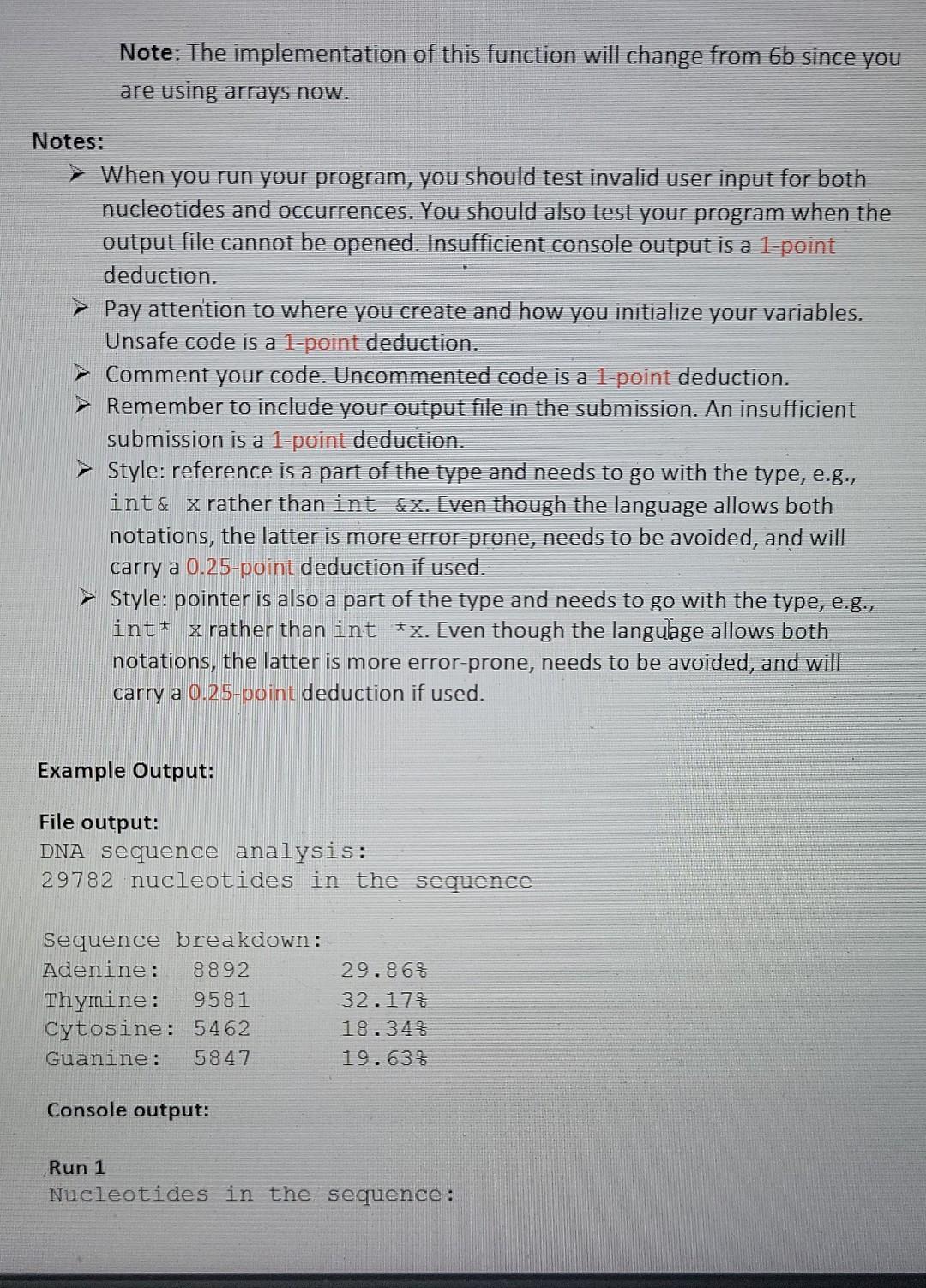 Solved Use Assignment 6b as your starting point. Every DNA | Chegg.com
