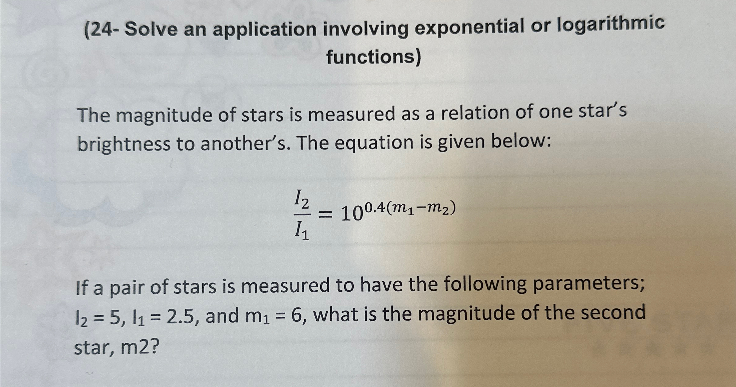 Solved (24- ﻿Solve an application involving exponential or | Chegg.com